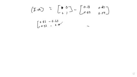 Solved The Input Output Consumption Matrix For Closed Economy Is