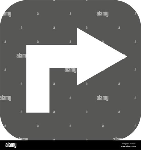 The Right Icon Direction And Arrow Navigation Symbol Flat Vector Illustration Button Stock