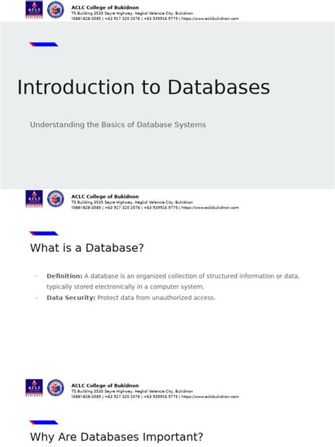 introduction to databases pdf