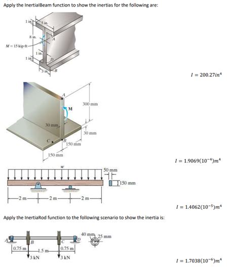 Problem 1 Inertia For A Beam Write A Function For