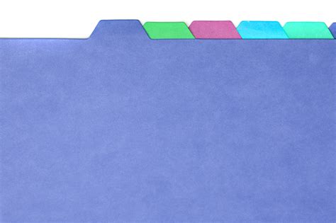 Free Stock Photo 5431 Blank Folder Dividers With Tabs Freeimageslive