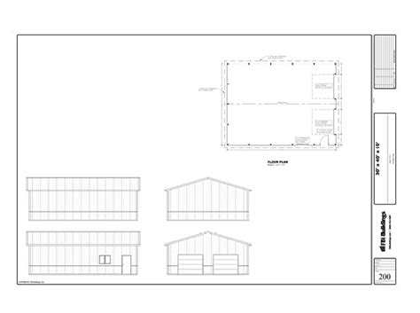 30x40x10 Pole Barn Kit Fbi Buildings