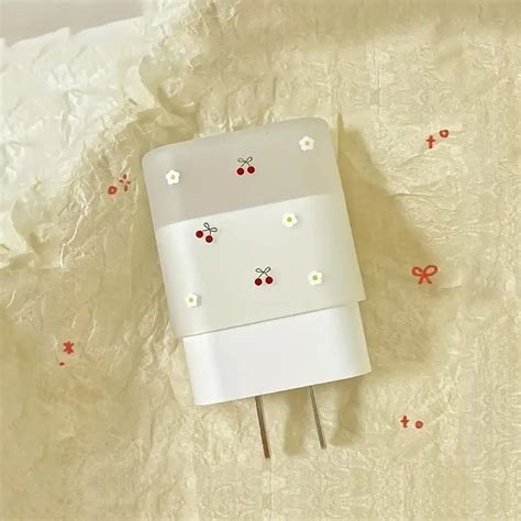 5 피스 세트 벚꽃 꽃 데이터 케이블 보호 커버 아이폰 20w 고속 충전 데이터 케이블에 대 한 Tpu 벽 충전기 보호