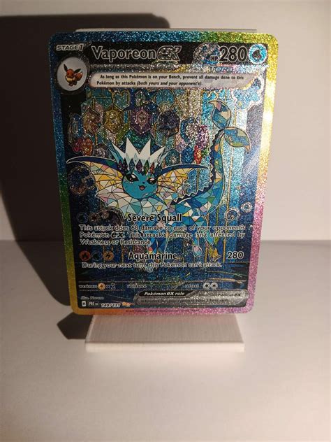 English Vaporeon Ex 149131 Sv Prismatic Evolutions Textured