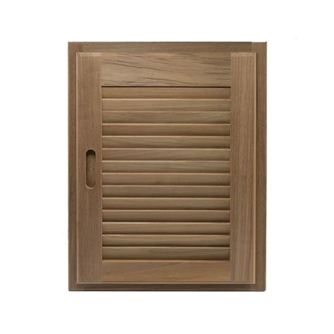 20 Premium Grade Teak Right Handed Louvered Door And Frame Whitecap