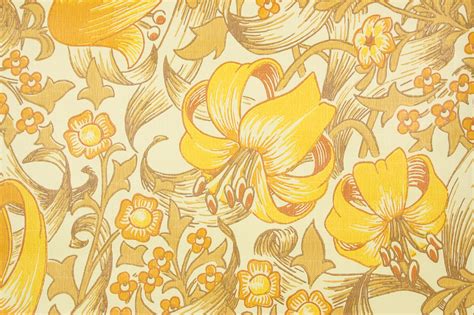 Yellow Vintage Flower Pattern