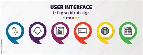 User Interface Infographic Template With Icons And 6 Step Or Option