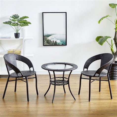 โต๊ะเก้าอี้สนาม ชุดโต๊ะเก้าอี้หวาย 1โต๊ะ2เก้าอี้ ชุดโต๊ะเก้าอี้ ชุดโต๊ะสนาม ชุดโต๊ะเก้าอี้ Table