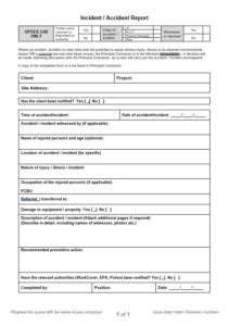 Incident Report Form Template Qld 8 PROFESSIONAL TEMPLATES ReportForm Net