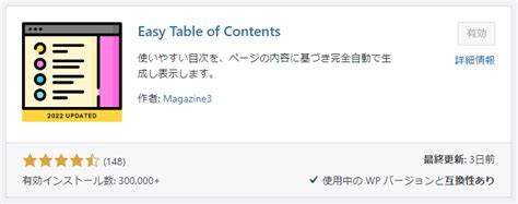wordpress Easy Table of Contents の導入 Unity Indies