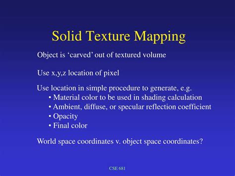 Ppt Texture Mapping Solid Texturing Powerpoint Presentation Free