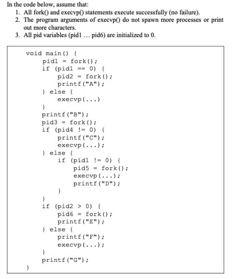 Solved In The Code Below Assume That 1 All Fork And