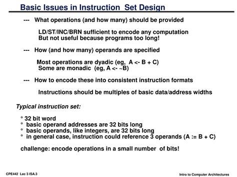Ppt Instruction Set Architecture And Design Principles Powerpoint