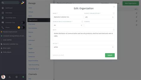 Organizations — Zammad Admin Documentation Documentation