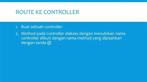 Konsep Routing Dalam Laravel Pemrograman Web Ii Pptx