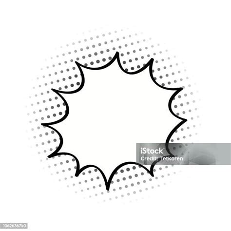 팝 아트 스타일에 하프톤 도트 배경으로 만화 만화 연설 거품 빈 대화 구름 만화 책 소셜 미디어 배너 홍보 자료에 대 한 벡터 일러스트 레이 션 공란에 대한 스톡 벡터 아트