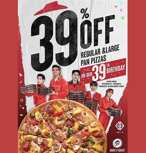 Pizza Hut PH Just Turned 39 So Heres 39 Off On ALL Regular And Large