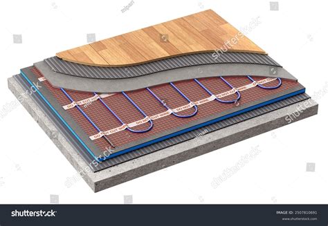 Floor Heating System Section D Illustration Stock Illustration Shutterstock