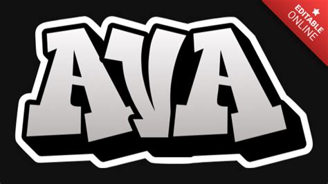 Ava Graffiti Style Text Effect Generator