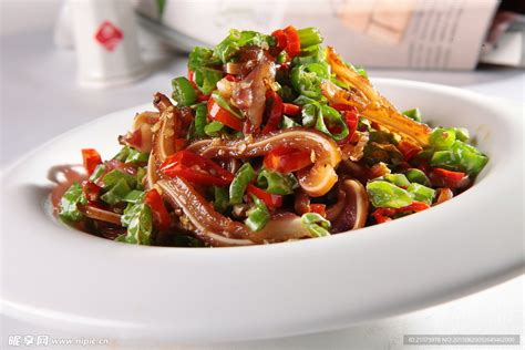 尖椒拌猪耳摄影图 传统美食 餐饮美食 摄影图库 昵图网