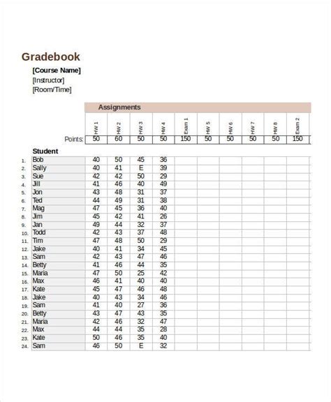 Detail Excel Grading Template Koleksi Nomer 32