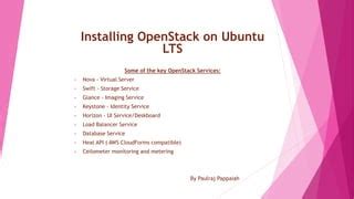 Installing OpenStack On Ubuntu LTS PPT