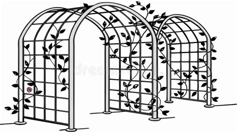 Elegant Garden Archway Botanical Landscape Element Vector Design Generative Ai Stock Vector