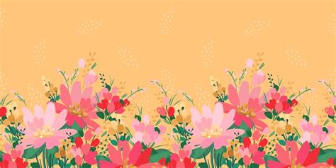 Premium Vector Floral Seamless Border Vector Design For Paper Cover