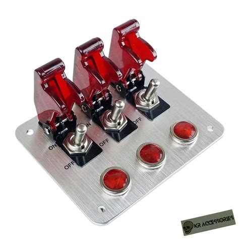 Kr Automotive Toggle Switch Panel With Red Indicator Lights And Relay Shop Today Get It