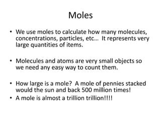 Moles Calculations Dimensional Analysis PPTX