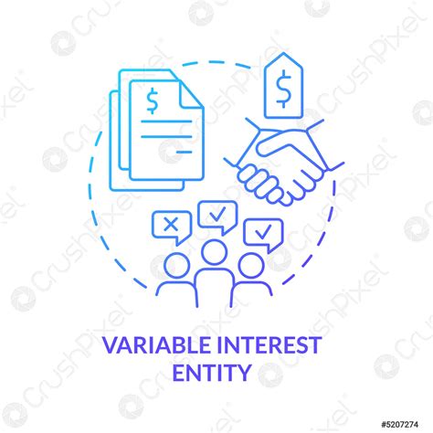 Variable Interest Entity Blue Gradient Concept Icon Stock Vector 5207274 Crushpixel