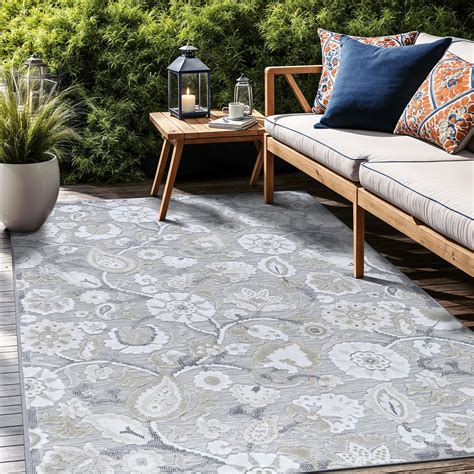 Luul Home Floral Indoor Outdoor Rugs 9x12 Large Area Rug