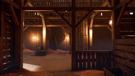Old West Modular Barn With Interiors In Props Ue Marketplace