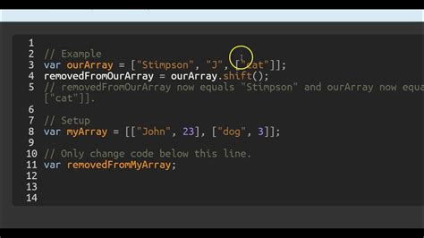 Manipulate Arrays With Shift Freecodecamp Basic Javascript Youtube