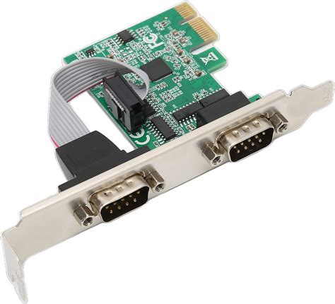 2 Port Pci Express Rs232 Serial Adapter Card Pci Express X1 To Db9 Com