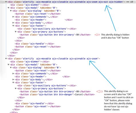 how do i click alertify dialog button using selenium python stack