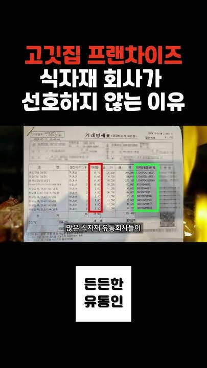 고깃집 프랜차이즈를 선호하지 않는 식자재 유통회사 식자재유통 프랜차이즈사업 프랜차이즈창업 프랜차이즈물류 외식창업 외식물가 Youtube