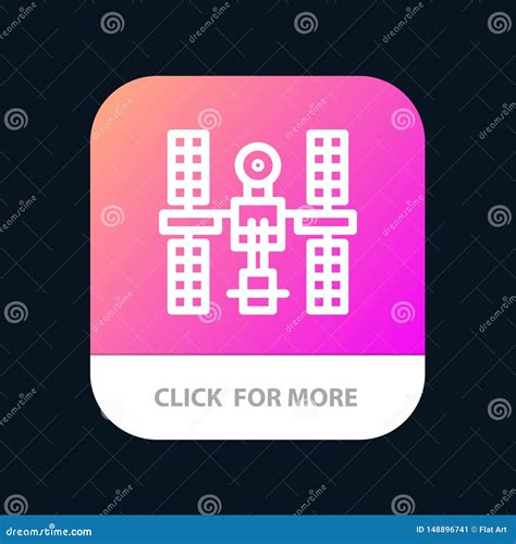 Complex Orbital Platform Satellite Space Mobile App Button Android And Ios Line Version