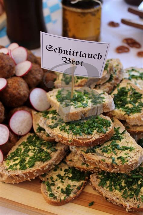 Schnittlauchbrot Oktoberfest Party Food And Drink German Beer Festival