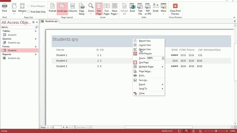 how to create report in ms access youtube