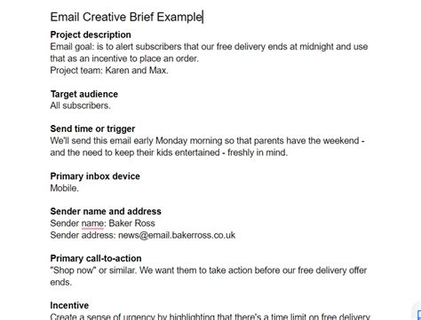How To Create An Email Brief Free Template Mailcharts