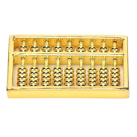 Mini Brass Abacus 9 Gears Chinese Math Calculating Tool 15in Chinese