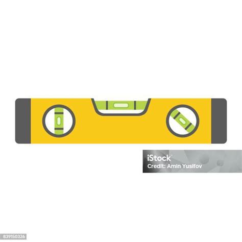 버블 수준 도구 평면 아이콘 빌드 및 수리 레벨 눈금자 표시 벡터 그래픽 흰색 배경 Eps 10에는 다채로운 솔리드 패턴 건설 산업에 대한 스톡 벡터 아트 및 기타 이미지