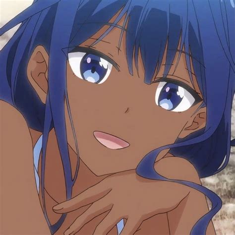 Blue Skin Anime Characters Light Skin Anime Pfp Blue And Black Anime