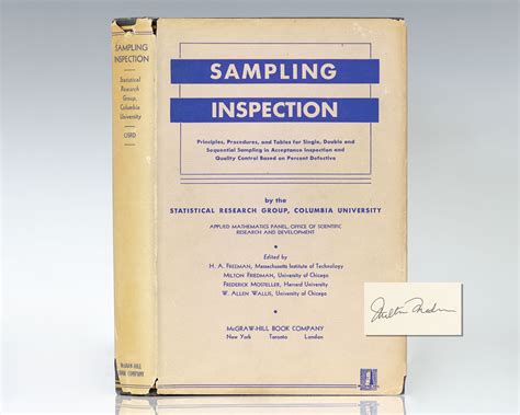 Sampling Inspection Principles Procedures And Tables For Single Double And Sequential