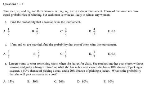 Solved Questions Two Men Mi And M And Three Women Chegg Com