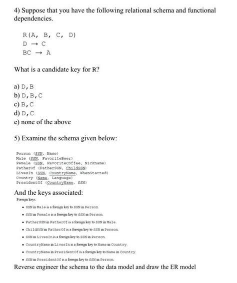 Solved Assume That The Relational Schema R F G H J R Chegg Com
