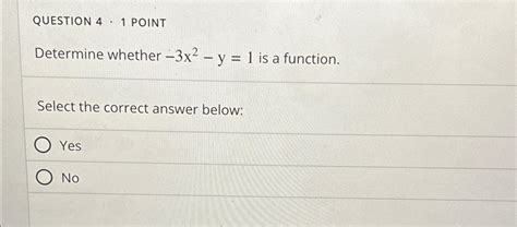 Solved Question 4 1 ﻿pointdetermine Whether 3x2 Y1 ﻿is A
