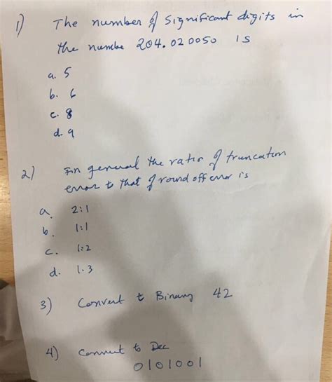 Solved The Number Of Significant Digits In The Number 20402