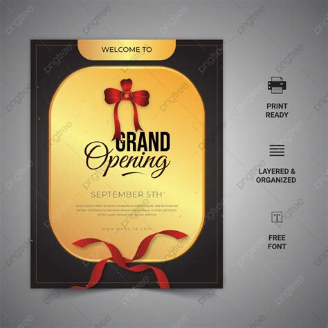 블랙 골드 그랜드 오프닝 전단지 템플릿 무료 다운로드 템플릿 Psd 다운로드 디자인 자료 다운로드